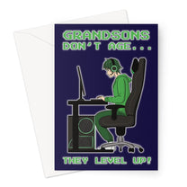 Greeting Card For Grandson - Level Up Gamer – Cupsie's Creations